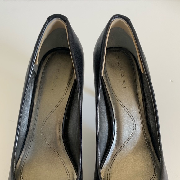 Tahari | Shoes | Tahari Black Leather High Heel Platform Pumps | Poshmark